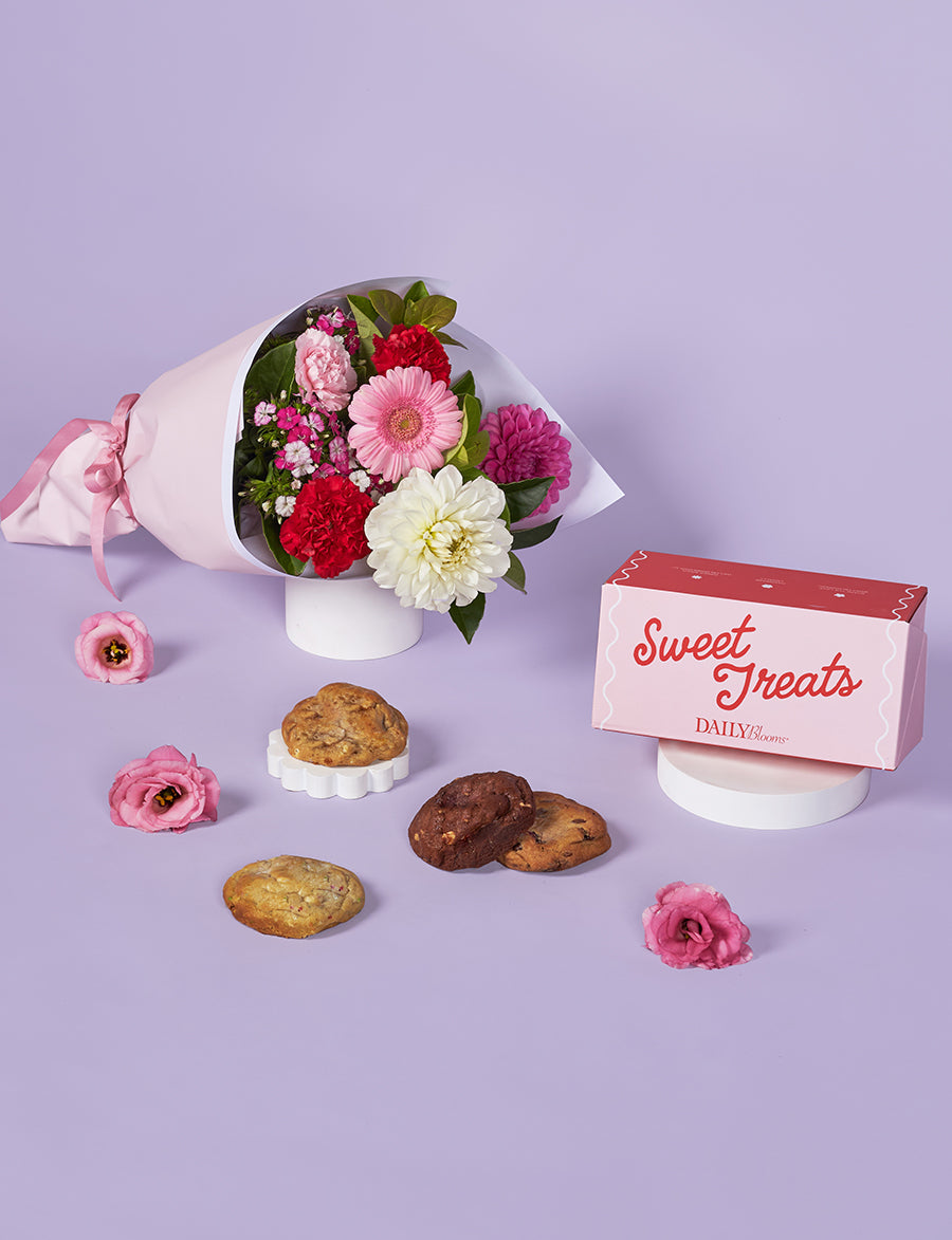 Sweet Splits Cookies & Flowers | Daily Blooms - Same Day Delivery