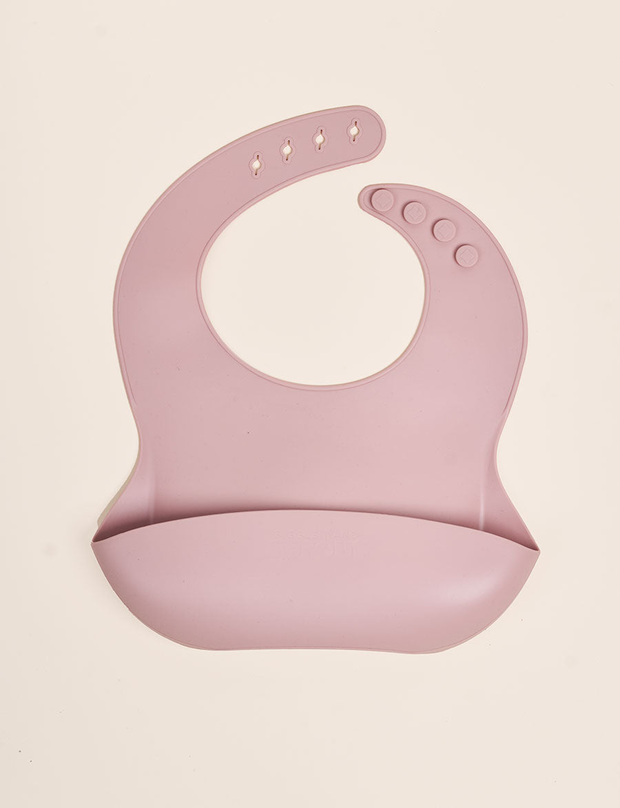 Giggle & Sprout Pink Silicone Bib | Daily Blooms - Same Day Delivery